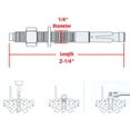 1/4" X 2-1/4" Concrete Anchor, 304 Stainless Wedge Anchor with ...