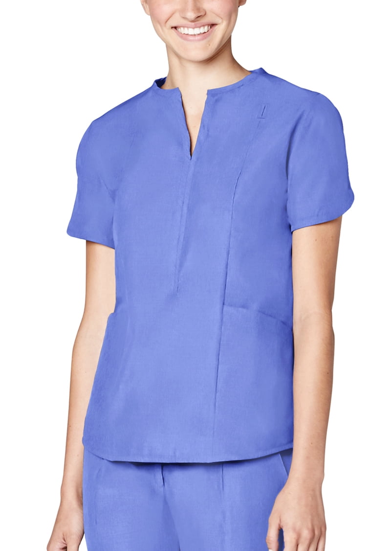 Adar Pro Scrubs For Women - Tailored Notch Neck Scrub Top - Walmart.com