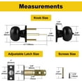 2026 Best Matte Black Keyed Entry Round Ball Doorknob, Heavy Duty ...