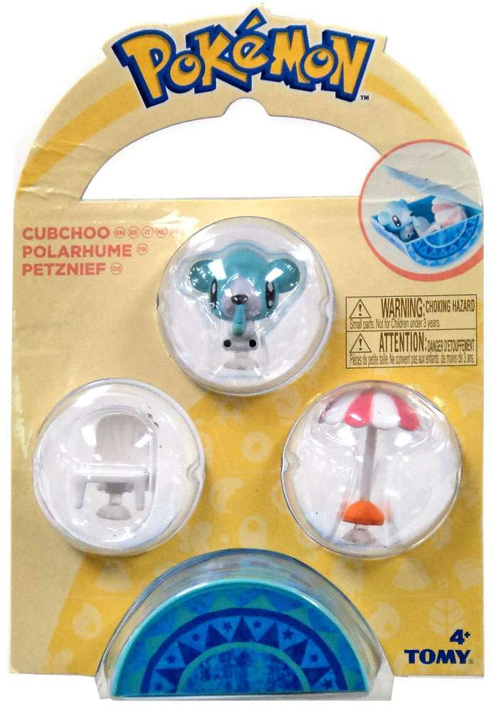 Pokemon Petite Pals Cubchoo Mini Figure 3-Pack - Walmart.com