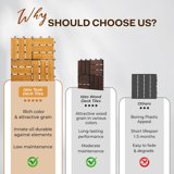 Set of 10 Premium Teak Deck Tiles, Distinctive Teak Wood Flooring, Snap ...