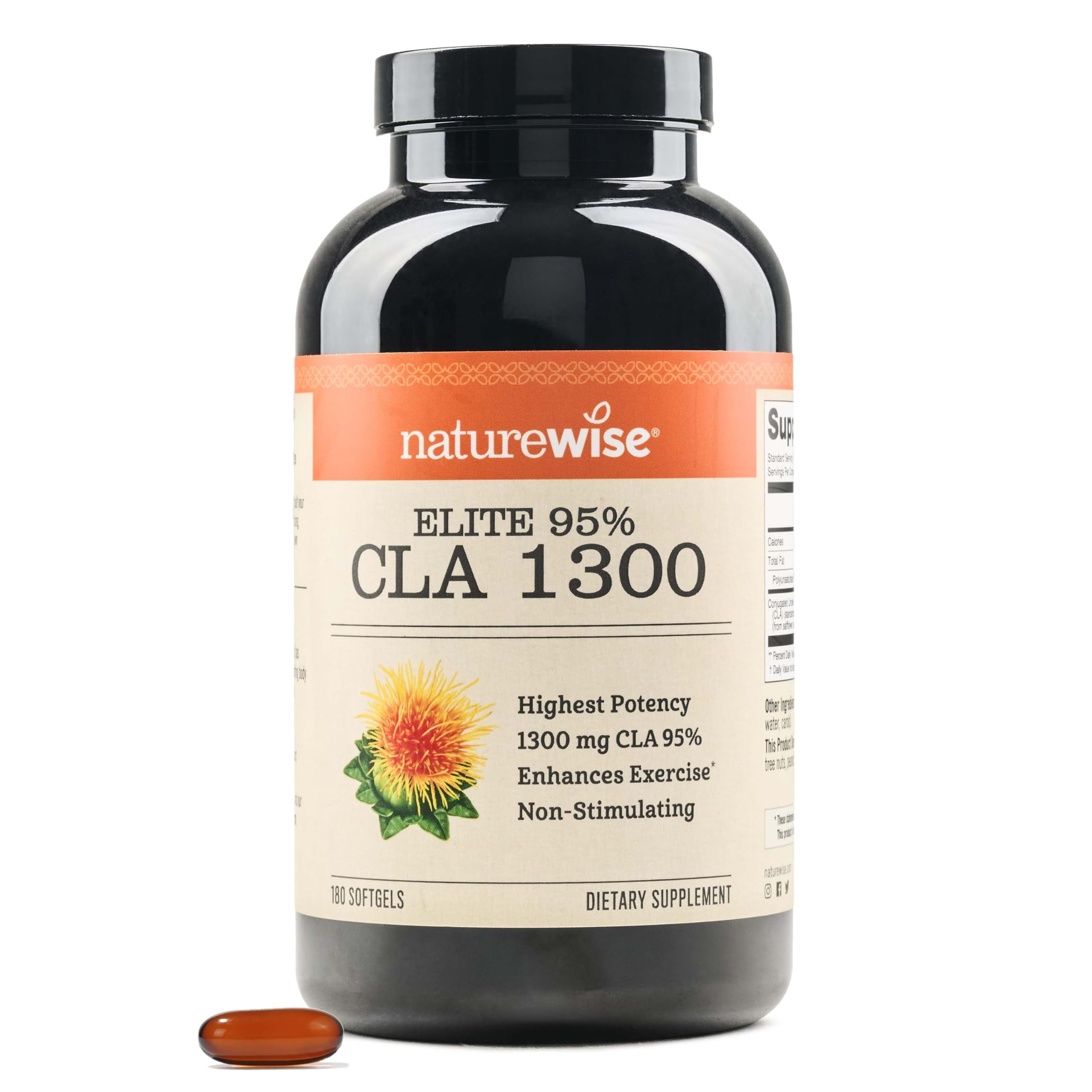 NatureWise CLA 1300 - CLA Supplement w/ 95% Active Conjugated Linoleic ...
