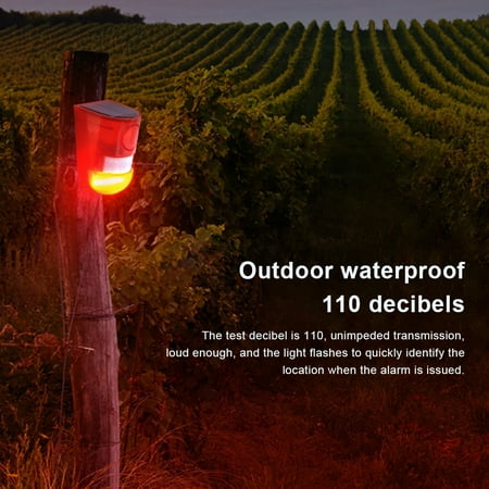 Solar Rechargeable Waterproof Hallway Garage Motions Sensor Alarms ...