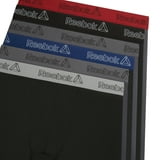 Reebok Men's Featherweight Performance Long Leg Boxer Briefs, 6 Pack ...