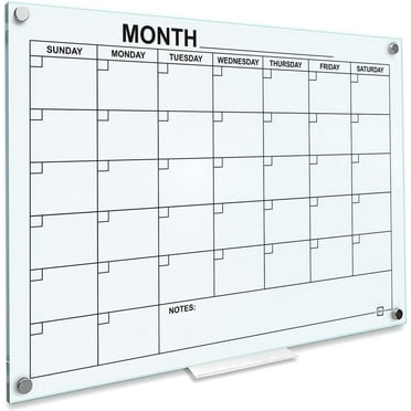 WorxSail 17"x13" Dry Erase Calendar, Monthly Planner White Board for ...