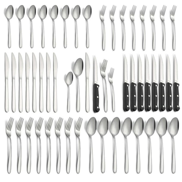 Bestdin 48 Pieces Silverware Set Service for 8, Flatware Sets with ...