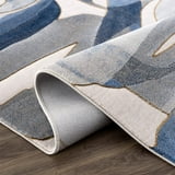 Abani Regal Collection Elegant Modern 6' x 9' Grey Blue Modern ...