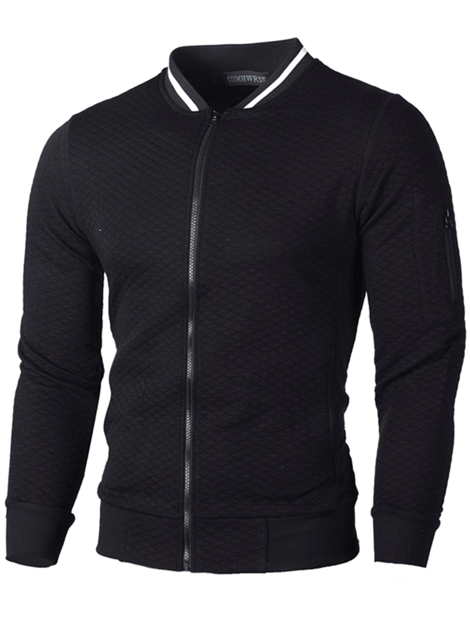 Men Bomber Jacket Letterman Baseball Sport Casual College Coat Zip-Up ...