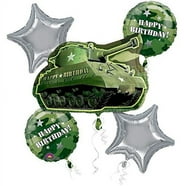 Army Tank Camouflage Party Supplies Birthday Balloon Bouquet ...