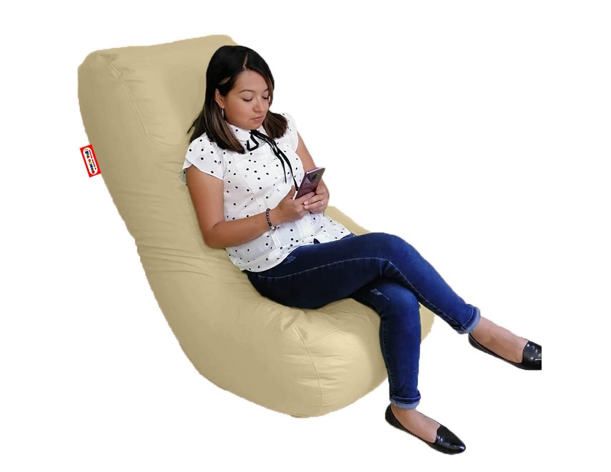 Sillón Puff Mundo Puff Frijol Diván Grande 150 x 55 cm crema Grande ...