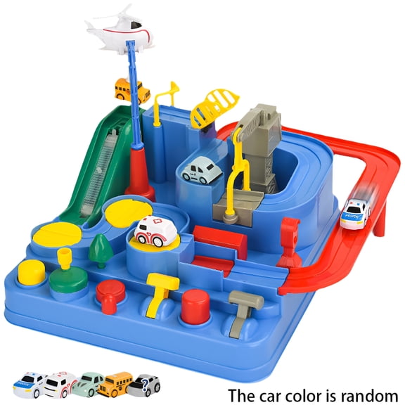 Adventure Force Race Track Set with Motorized NASCAR Cars, Crash Zone ...