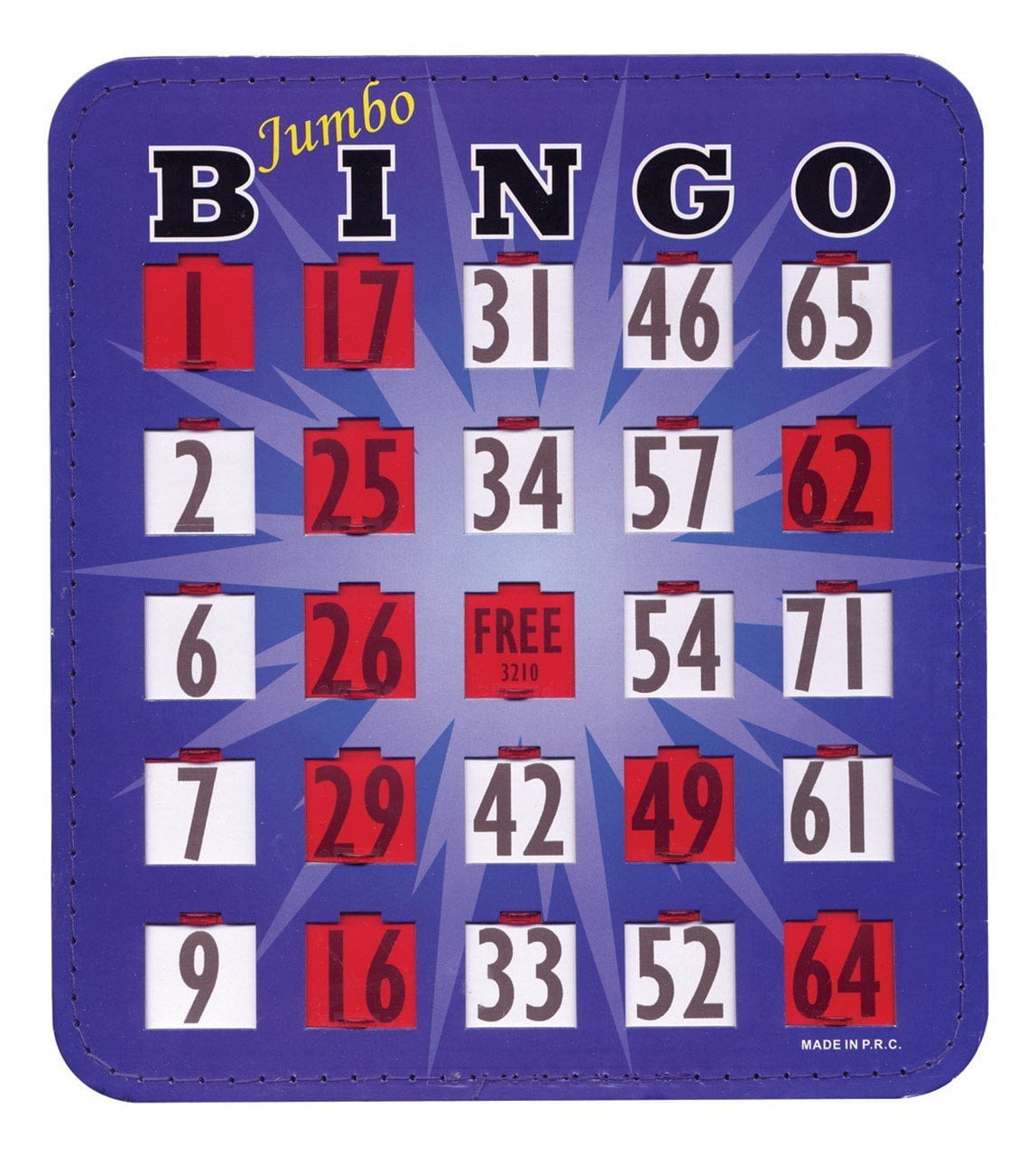 MR CHIPS Jam Proof Easy Read Large Bingo Cards With Sliding Windows MR CHIPS Jam Proof Easy Read Large Bingo Cards With Sliding Windows
