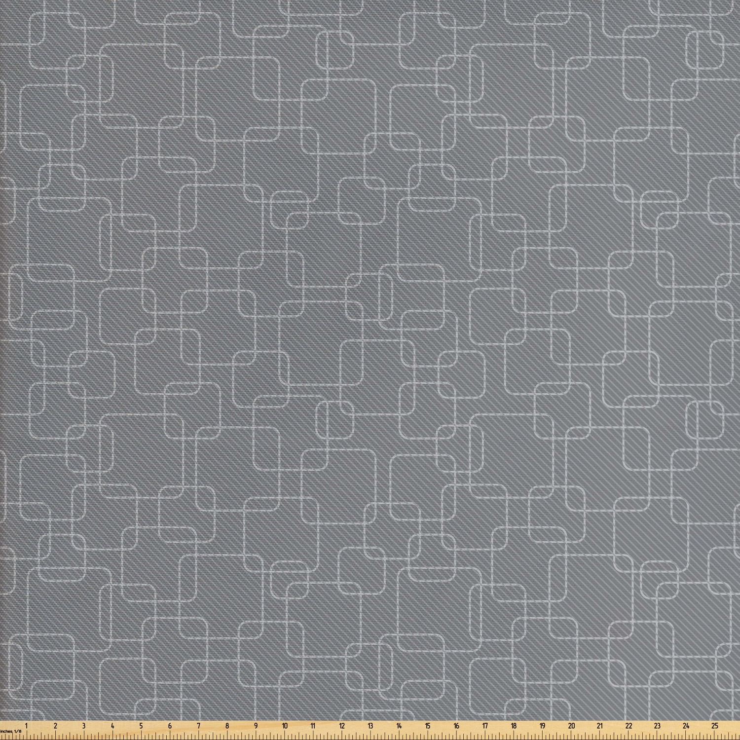 Geometric Sofa Upholstery Fabric by the Yard, Interlinking Round Edged ...