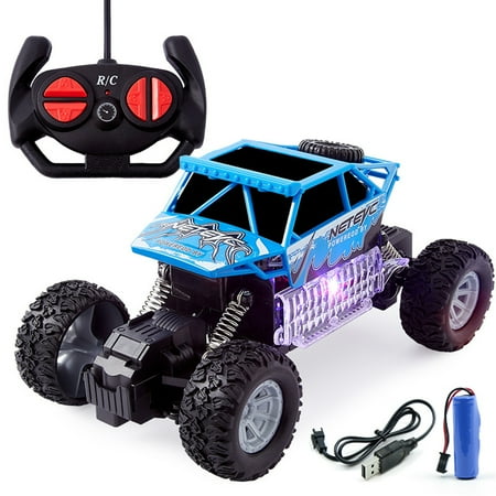 Rechargeable Wireless Remote Control Car Off-road Trucks With Led ...
