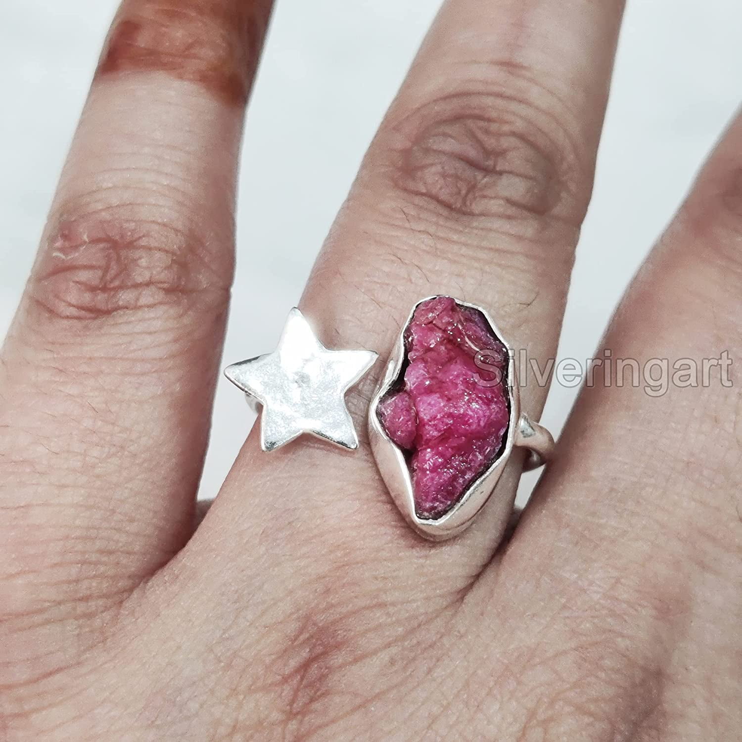 Uncut Ruby Ring