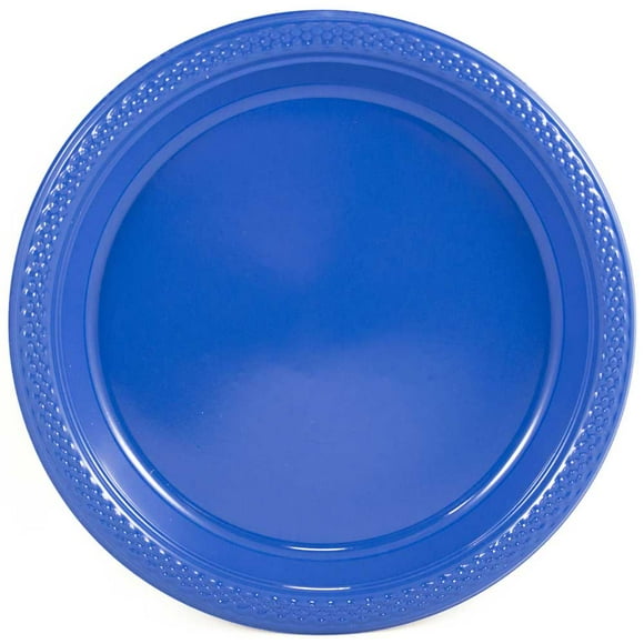 Royal Blue Plastic Plates
