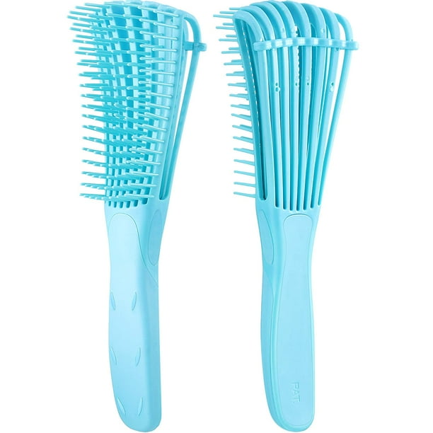 Curling brush, air fluffy curling comb, eight-claw comb 2 pieces (blue ...