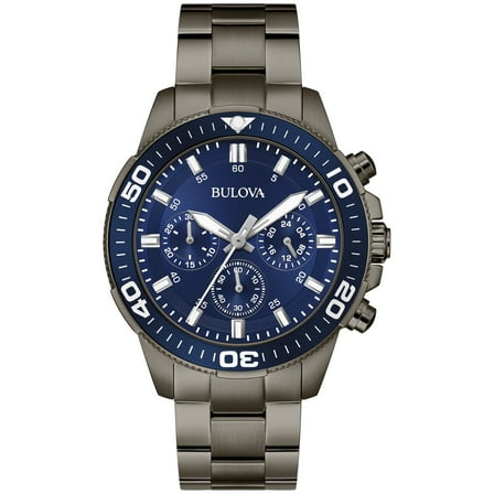 Bulova Special Edition Lunar Pilot Chronograph Black Dial Men's Watch ...
