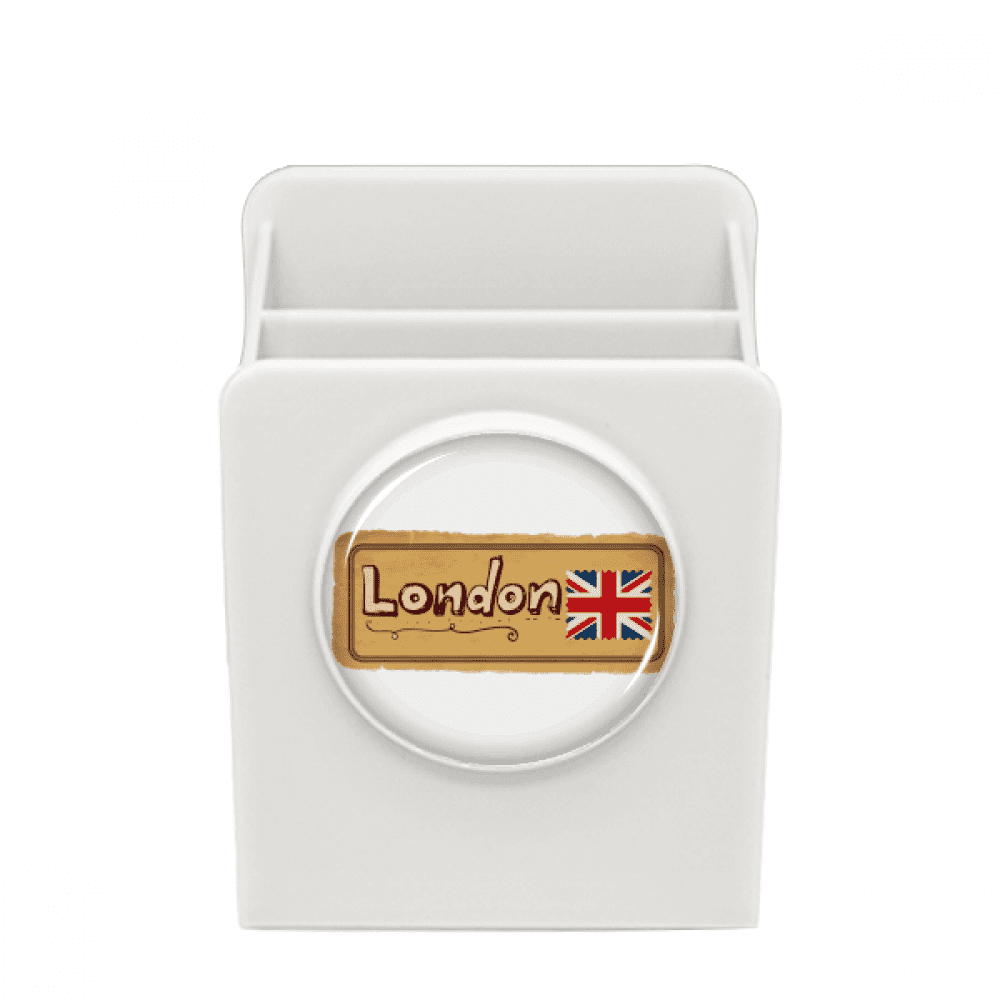 Union Jack UK London Stamp Britian Desk Pencil Holder Cup Pen Organizer ...