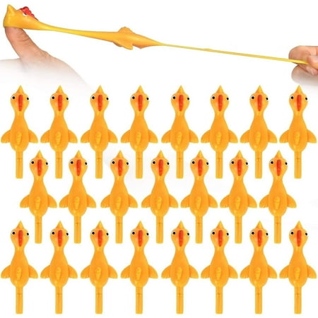 60 Pcs Slingshot Chicken Flick Chicken Squezee Chicken Flingers Stretch ...