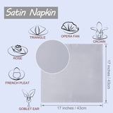 30 Pack Ivory Satin Napkins 17 x 17 Inch, Square Soft Table Dinner ...