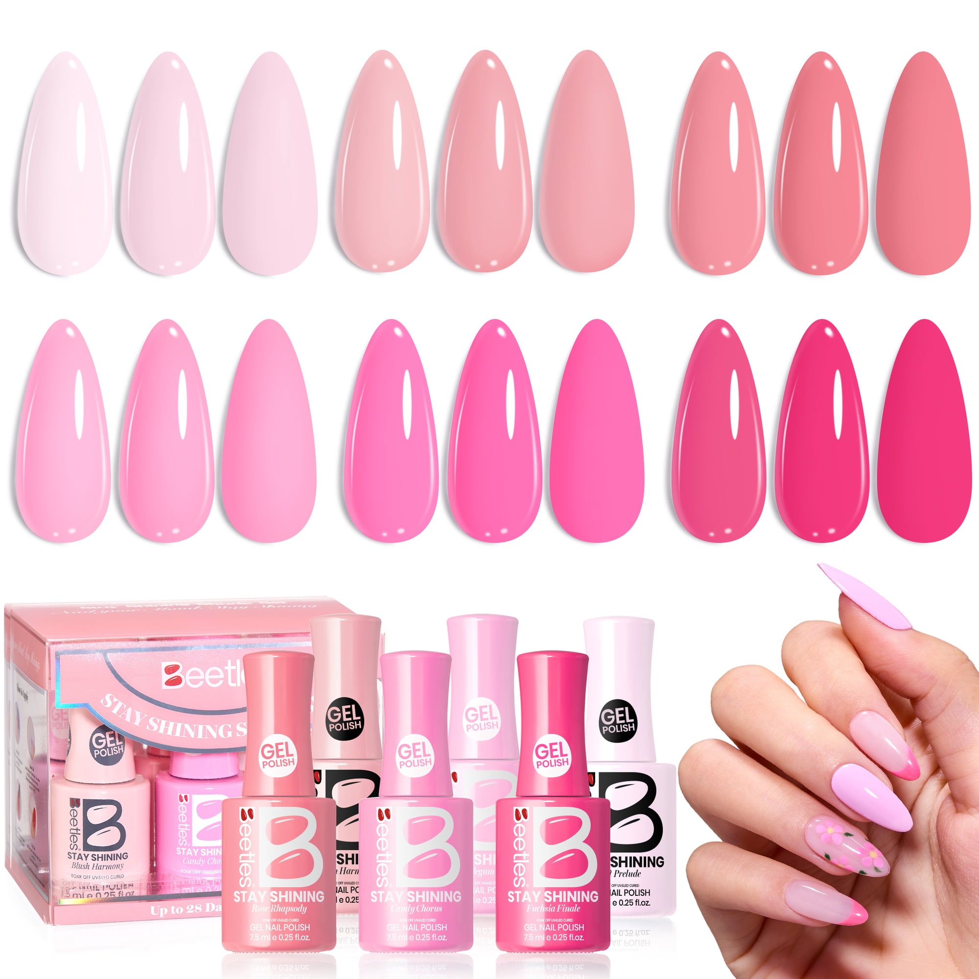 Click here for Beetles Stay Shining Gel Nail Polish Set - Pink Me... prices