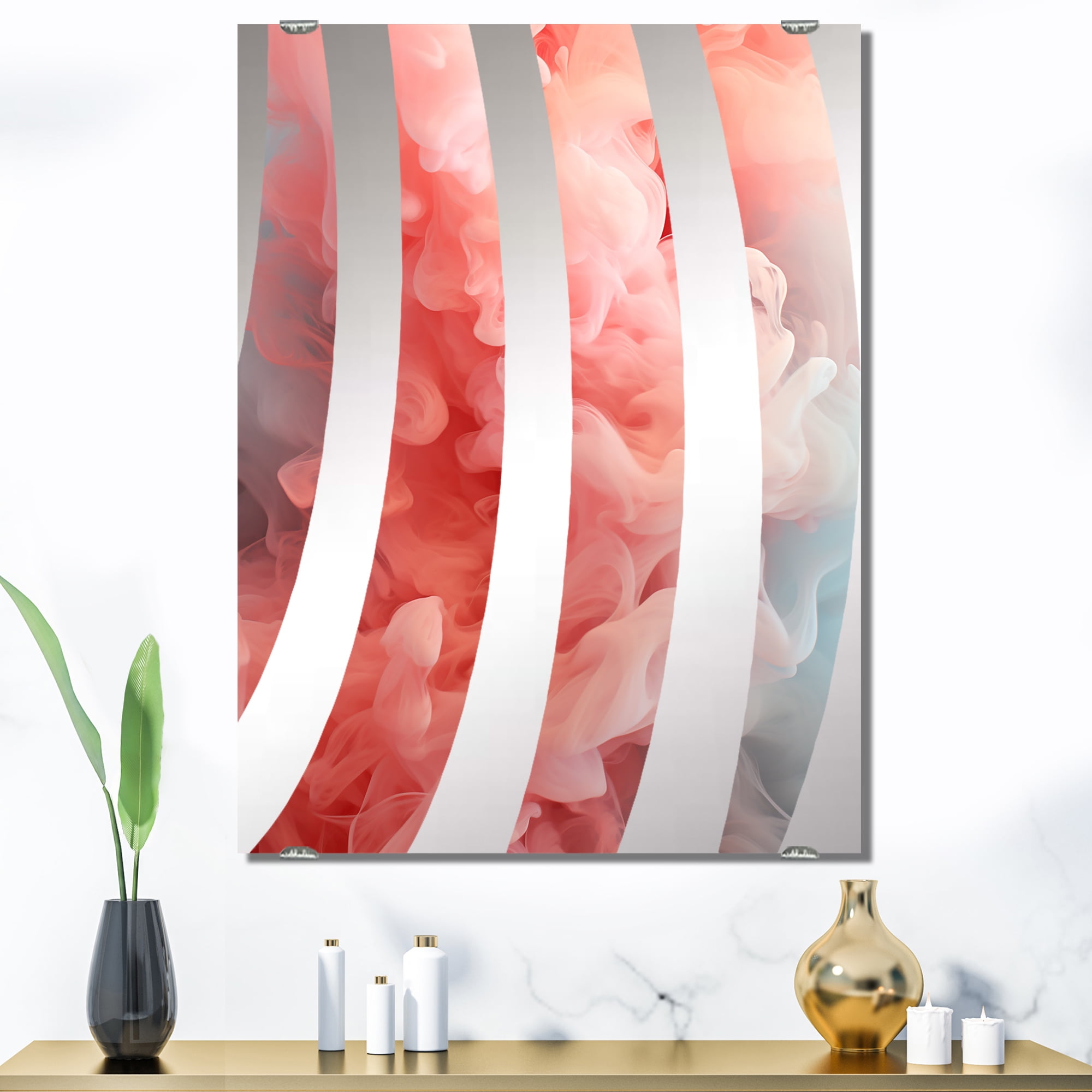 Click here for Designart Radiant Pink Polar Smoke I Abstract Over... prices