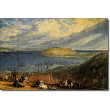 Ceramic Tile Mural-Joseph Turner Landscapes Painting 373. 48" w x 72" h ...