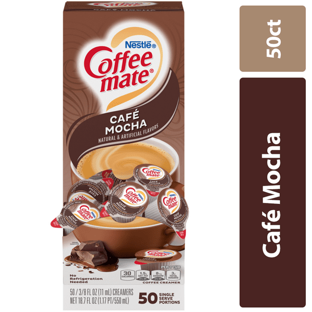 Coffee Mate Café Mocha Coffee Creamer Singles, 0.375 Fl Oz, 50 Ct ...