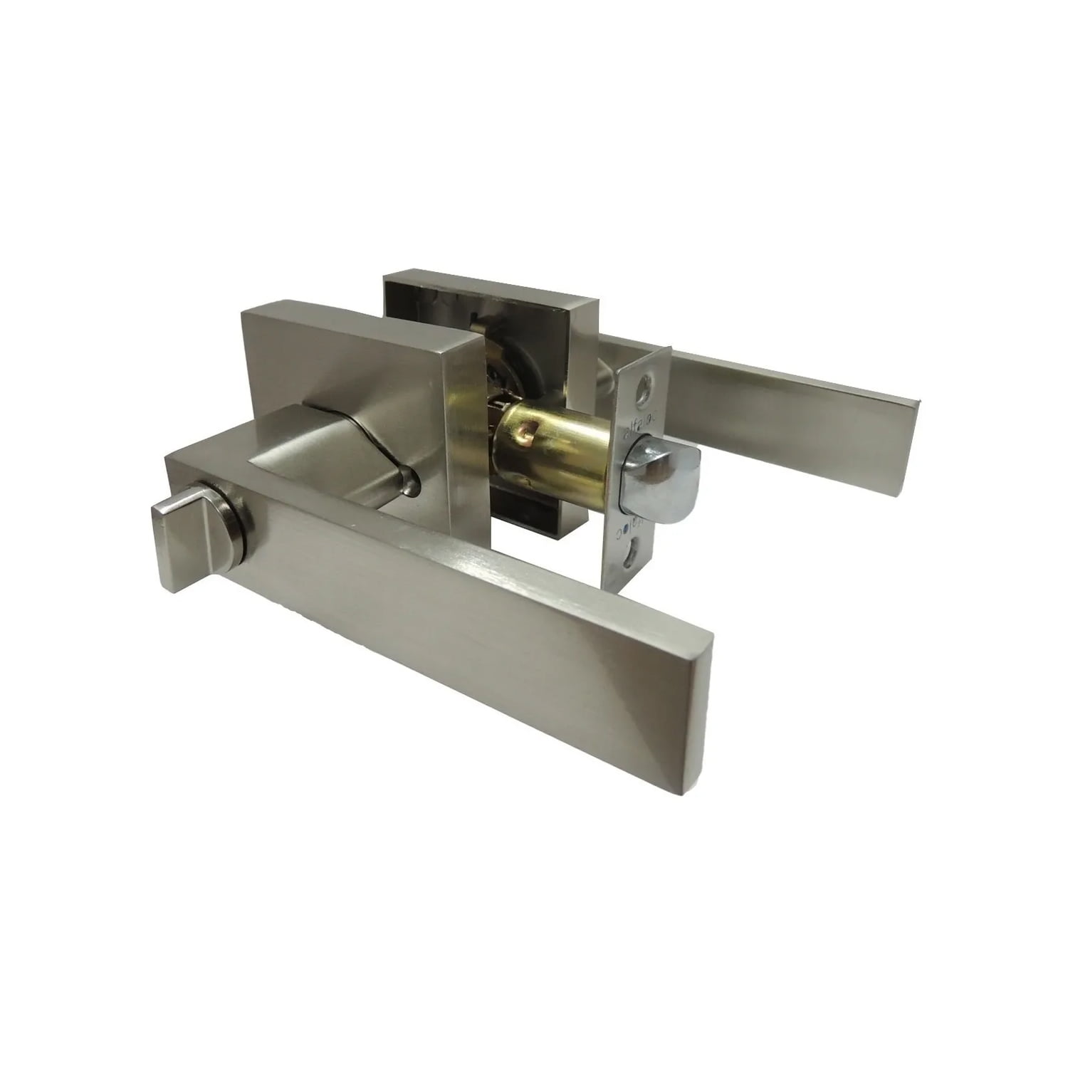 Chapa De Seguridad Alfaloc Cerradura Baño Manija Negro De Lujo ...