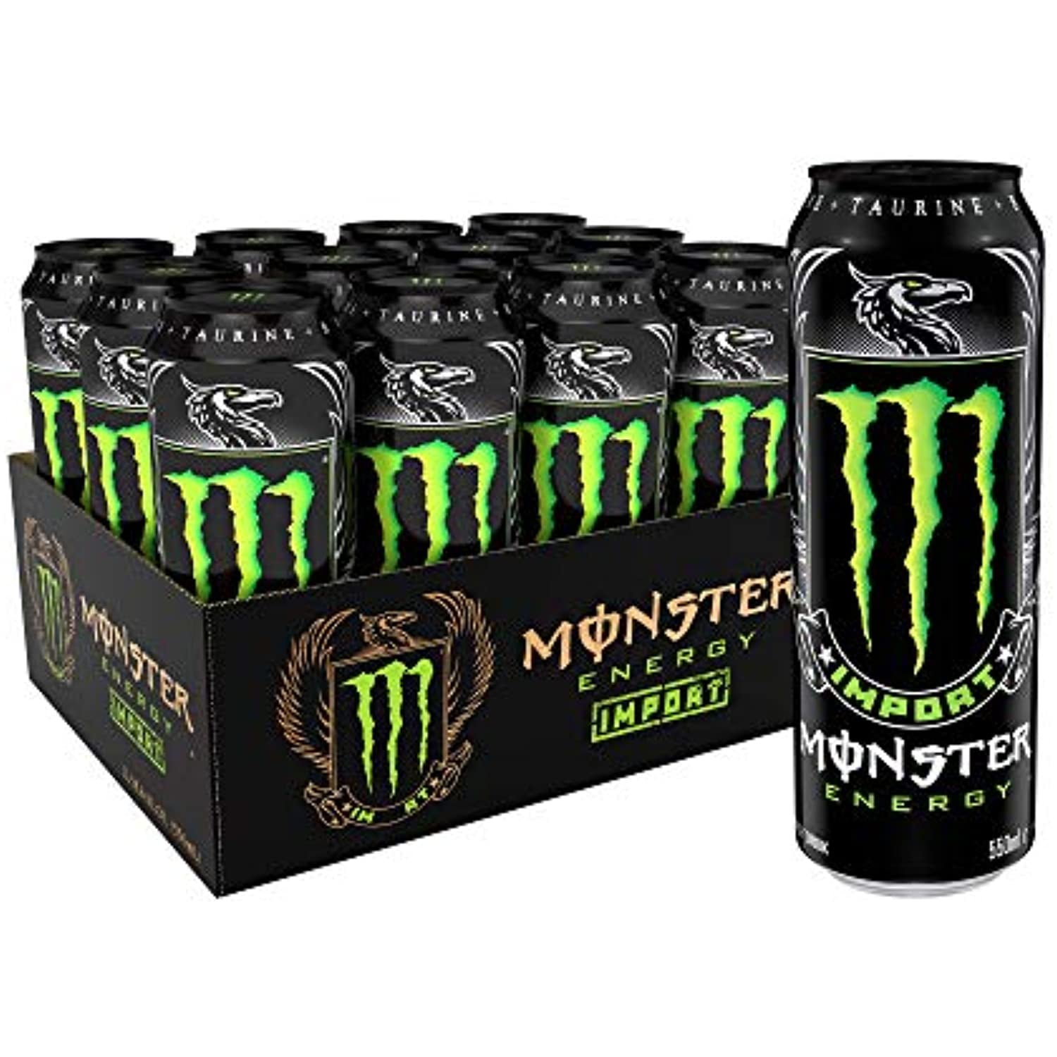 Monster Energy Energy Drink Import, 18.6 Ounce (Pack Of 12) - Walmart.com