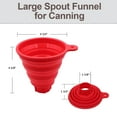 Silicone Collapsible Funnel for Jars, Foldable Large Canning Jar Funnel ...
