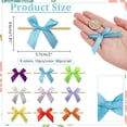 90Pcs 9 Colors Polyester Bowknot with Iron Wire Twist Ties for DIY Gift ...