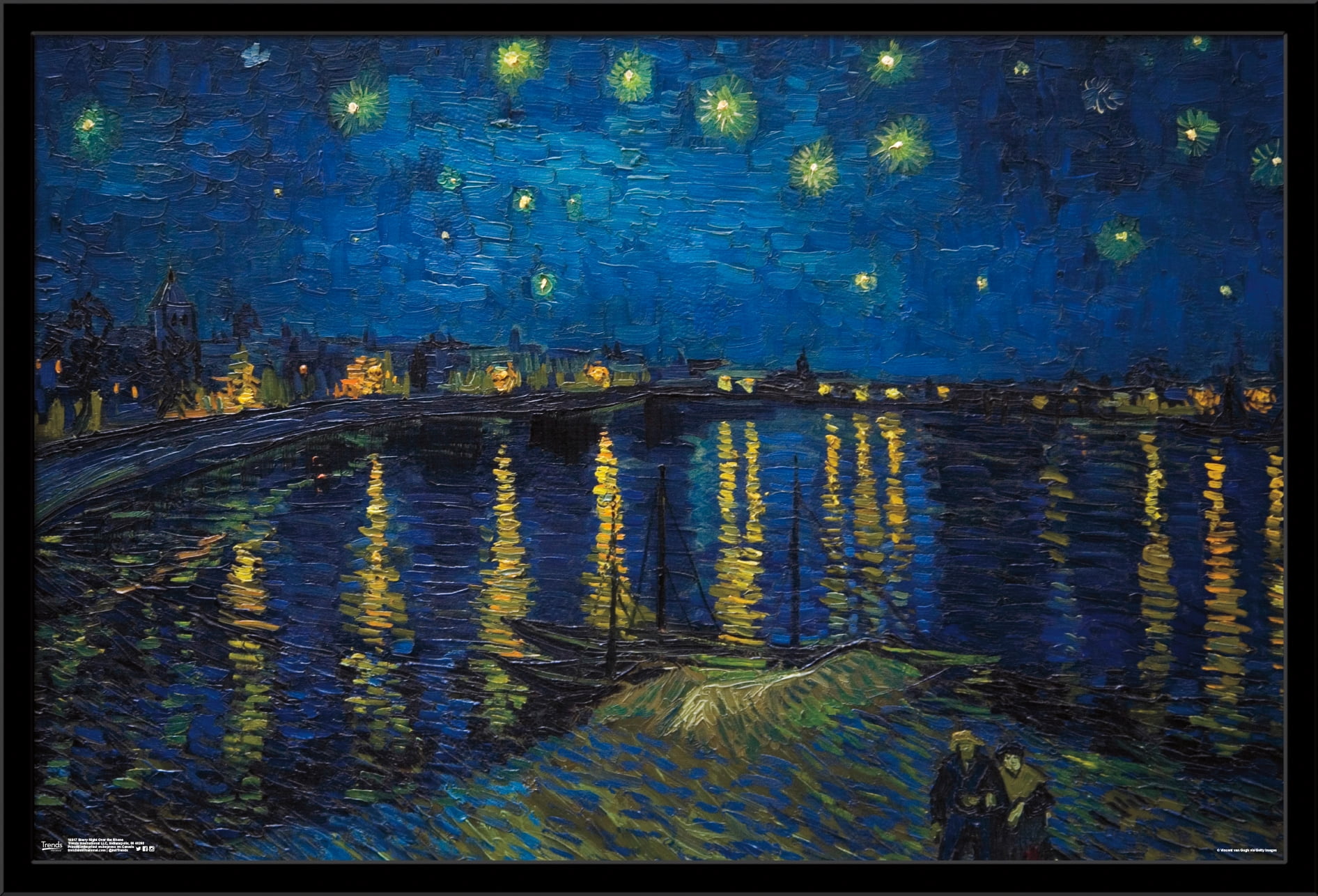Starry Night over The Rhone by Vincent van Gogh Wall Poster, 22.375" x ...
