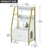 DWVO Large Hidden Litter Cat Box Enclosure with Power Outlets, Indoor ...