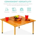 Foldable All-Purpose Portable Wooden Square Table with Carrying Case ...