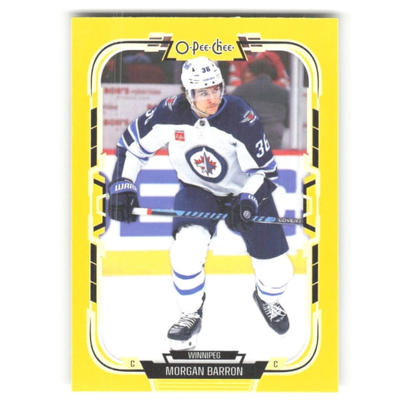 2025-26 O-Pee-Chee Yellow Border #482 Morgan Barron Winnipeg Jets NHL ...