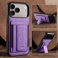 For iPhone Air Phone Case,With Card Holder,Foldable Invisible Kickstand ...