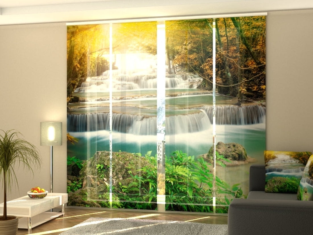 Tiptophomedecor Set of 4 Panel Blinds Autumn Waterfall - Walmart.com