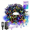 Multicolor or Warm White Christmas Lights Outdoor 82ft 200 LT with ...