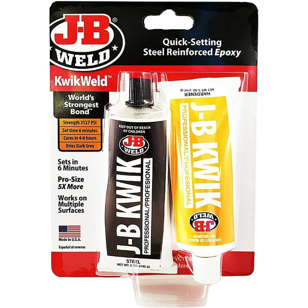 J-B Weld Adhesivo Epóxico Kwikweld Curado Gris Oscuro 283.6g JB-WELD . | Bodega Aurrera en línea