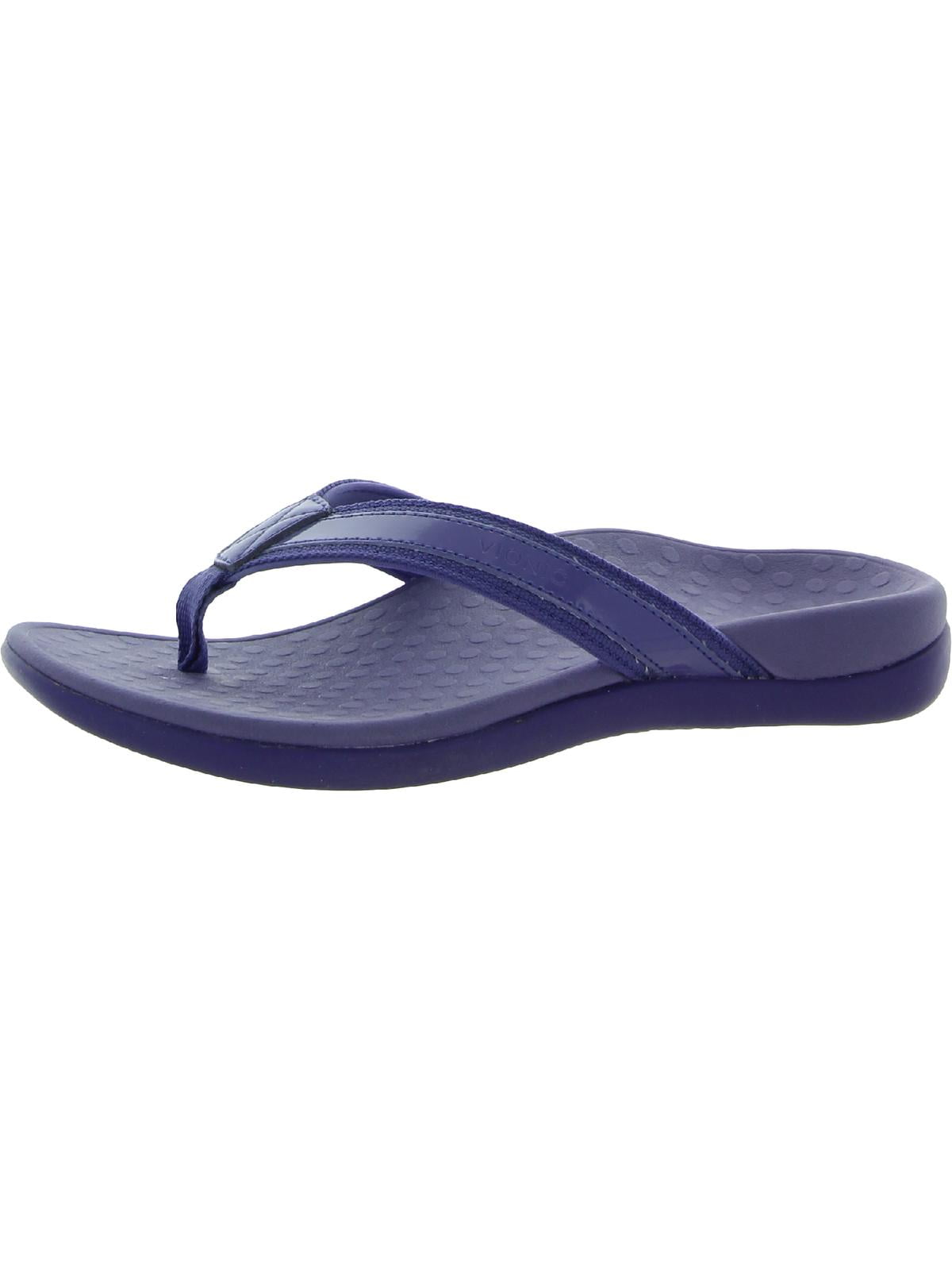 Vionic Womens Tide Patent Leather Flat Thong Sandals - Walmart.com