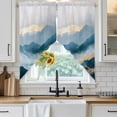 Abstract Marble Texture Swag Curtain Valance for Window 2 Panels ...