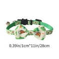 Lucky Clover Cat Collar with Green Bow & Small Bell - Soft Felt St ...