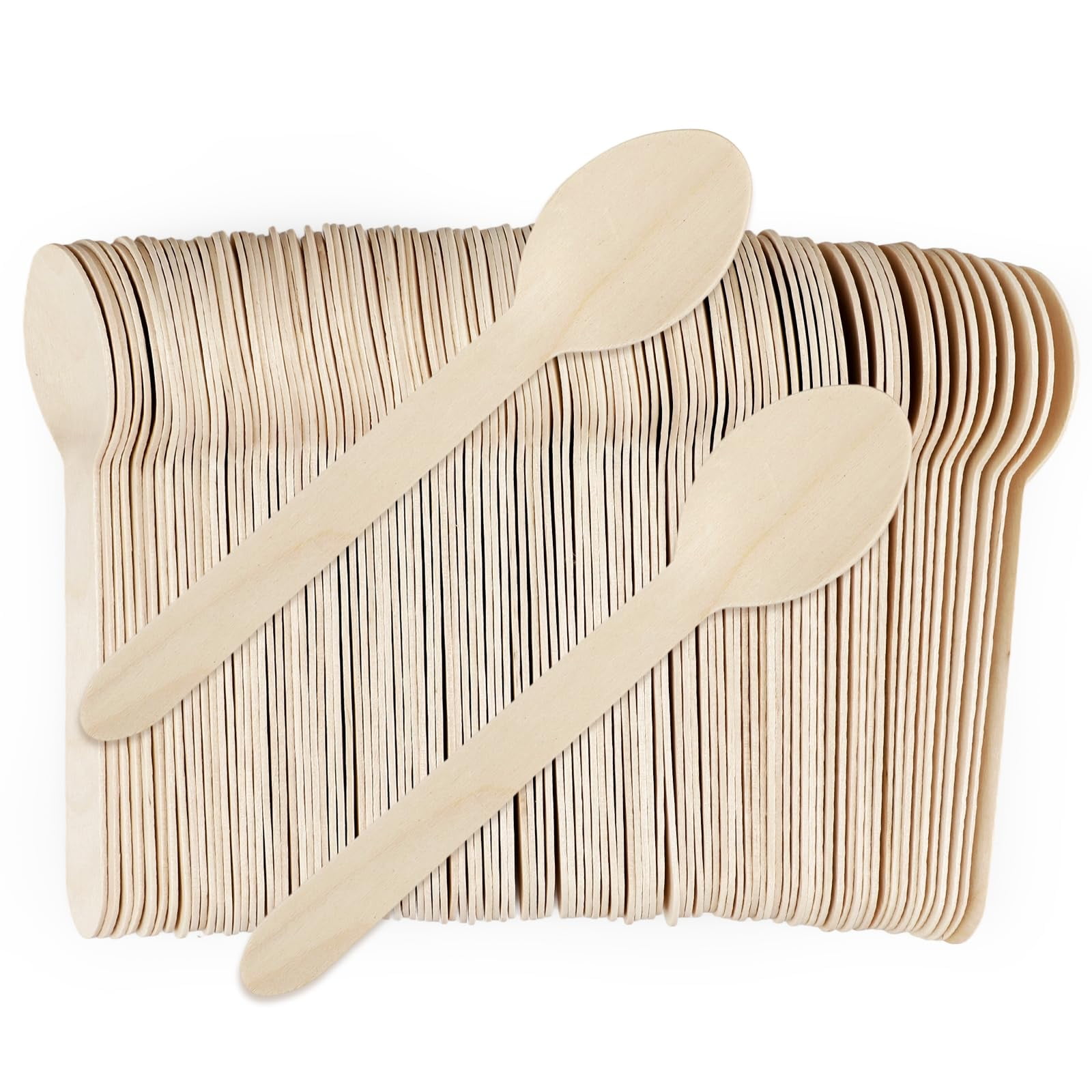 Click here for Pokuta 500pcs Wooden Spoons Disposable  6.3 Inch W... prices