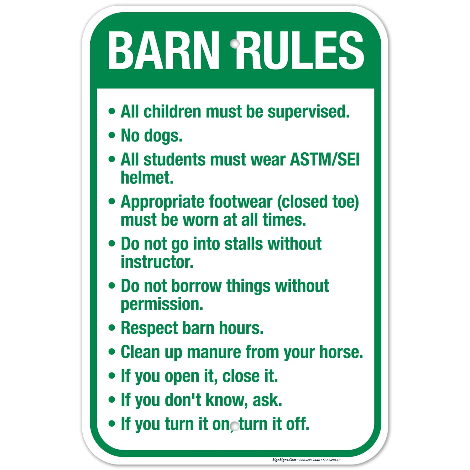 Barn Rules Sign, - Walmart.com