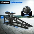 TEQIN 2PCS 5T Hydraulic Car Ramps,4-Position Adjustable Height,Heavy ...