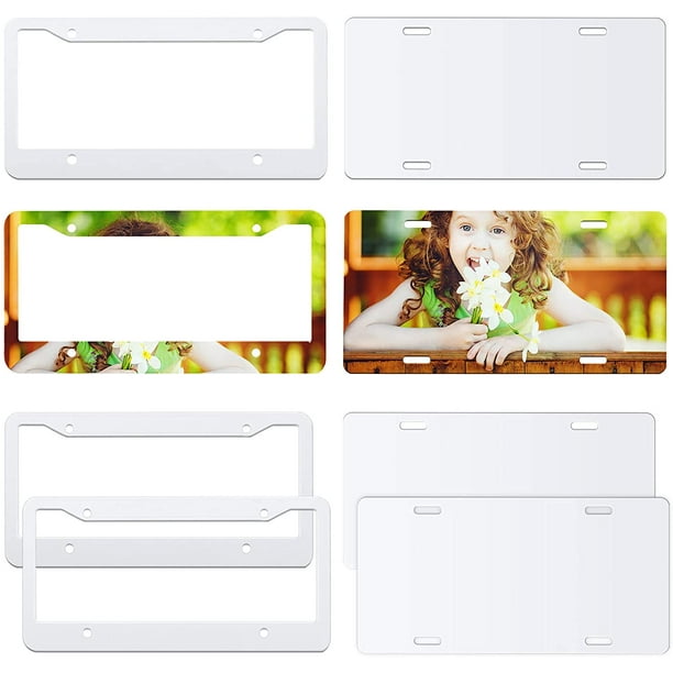 Sublimation License Plate Frame Sublimation Car Tag Heat Thermal ...