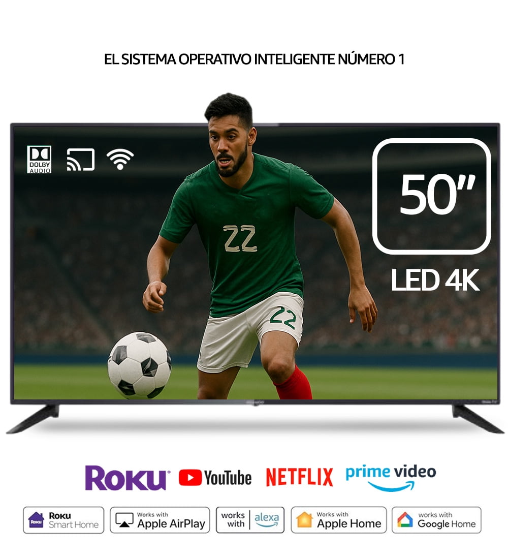 Pantalla DAEWOO 50" 4K LED FULL HD ROKU NUEVA SMART TV | Walmart en línea
