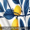 2 Panels Watercolor Lemon Blue Window Valances, Yellow Fruit Nature ...